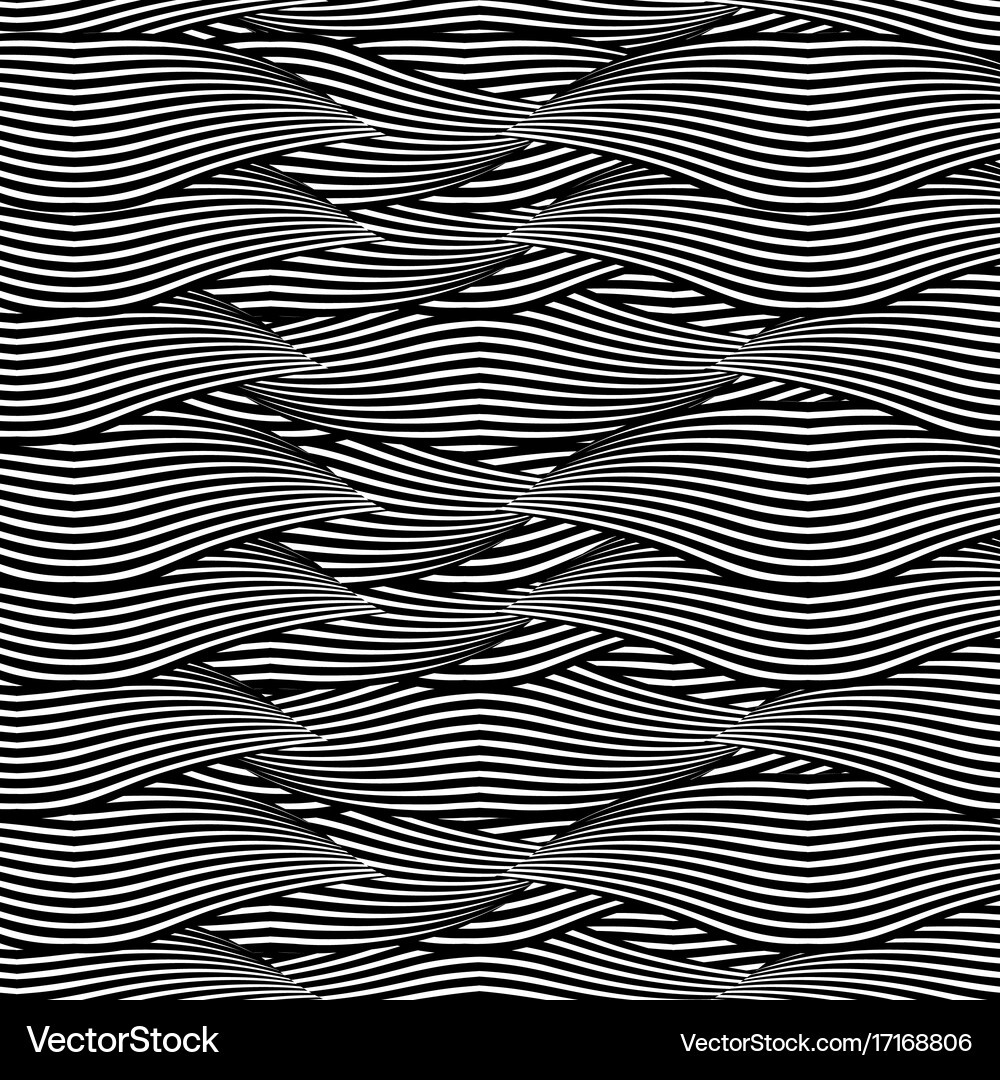 Decorative ornamental seamless pattern waves petal