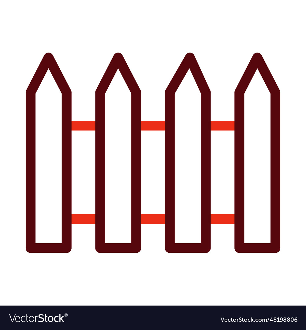 Fence glyph two color icon for personal Royalty Free Vector