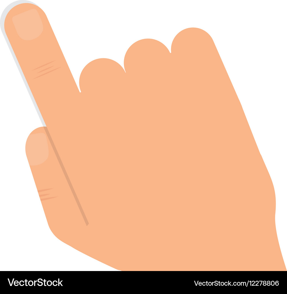 Hand with finger touching something Royalty Free Vector