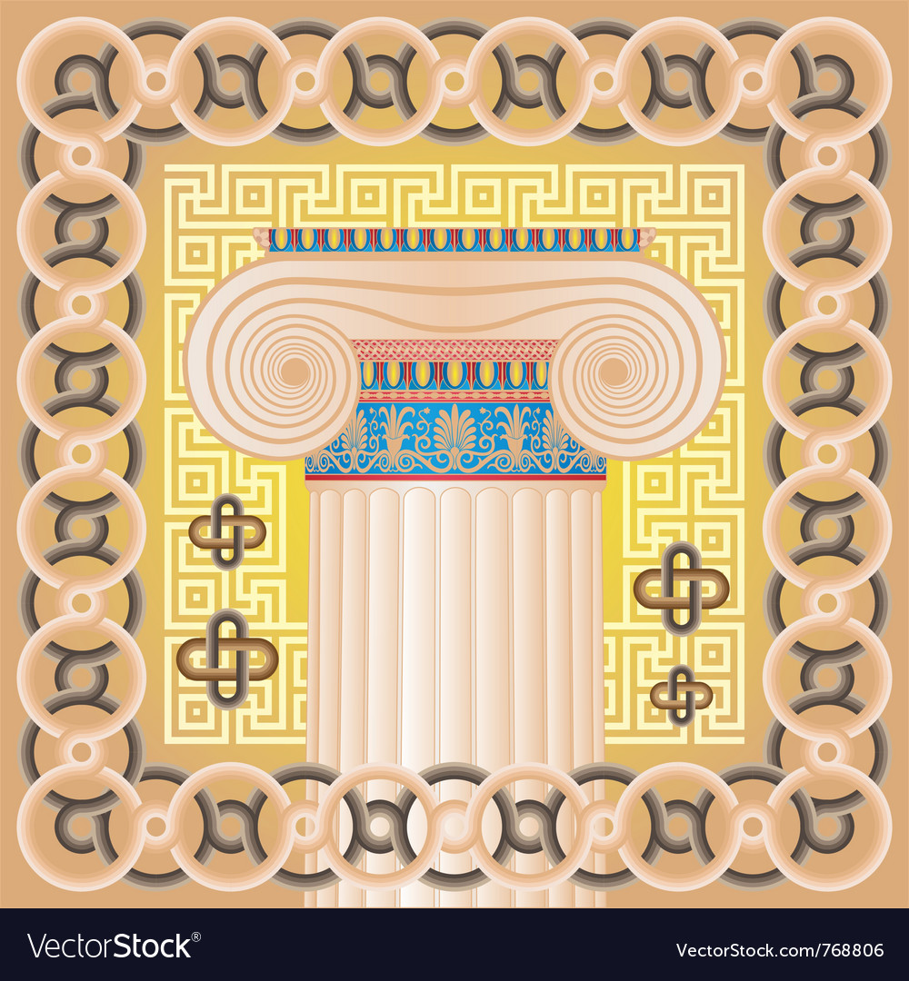 Ionic capital Royalty Free Vector Image - VectorStock