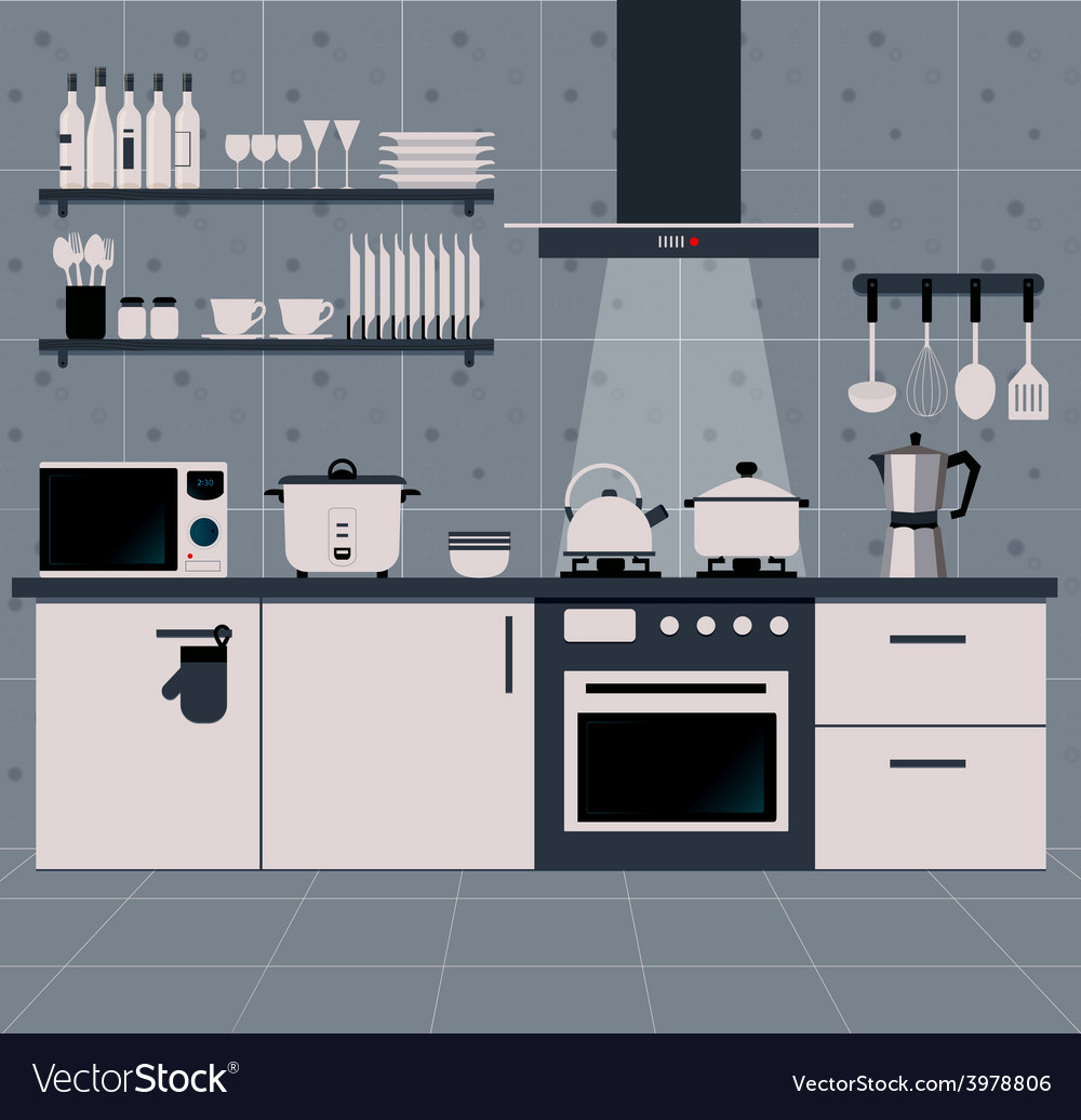 Kitchen Royalty Free Vector Image - VectorStock