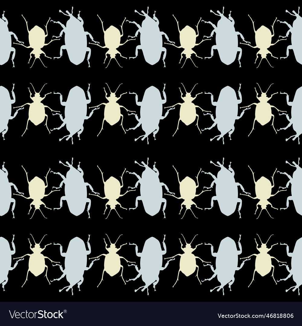 Seamless pattern with bugs endless background Vector Image