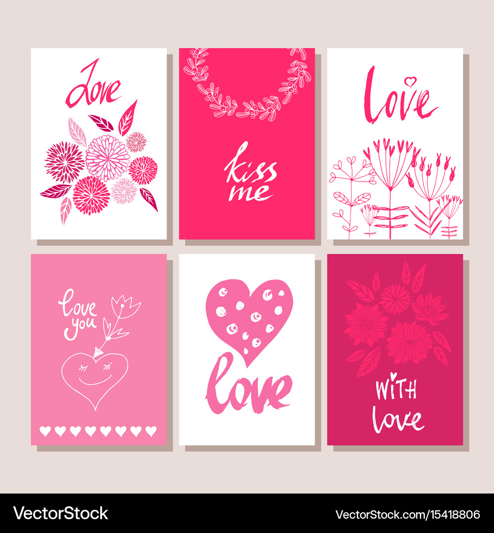Set of greeting cards Royalty Free Vector Image