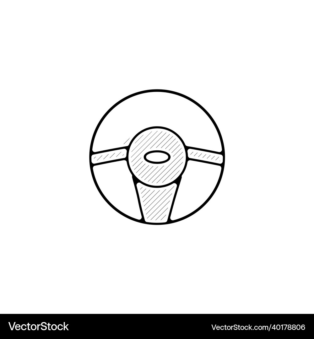 Steering wheel line icon car wheel Royalty Free Vector Image