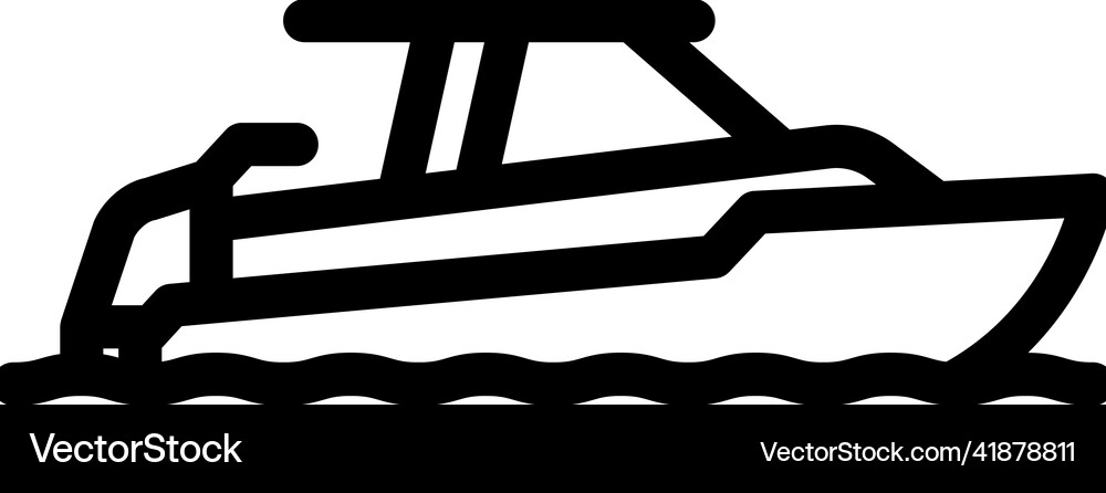 Boat ocean transport line icon Royalty Free Vector Image