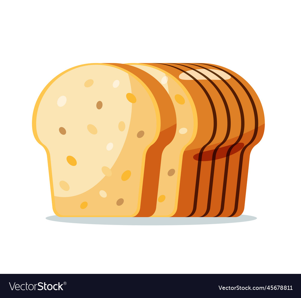Bread loaf isolate Royalty Free Vector Image - VectorStock