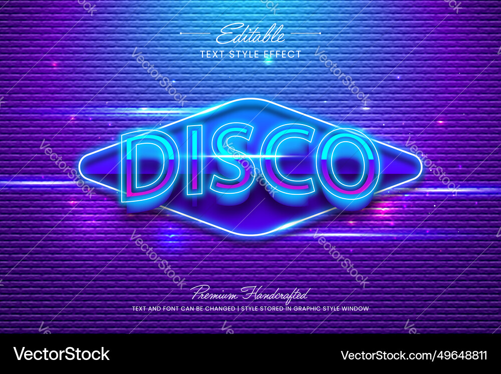 Colorful neon graphic style on brick textured Vector Image