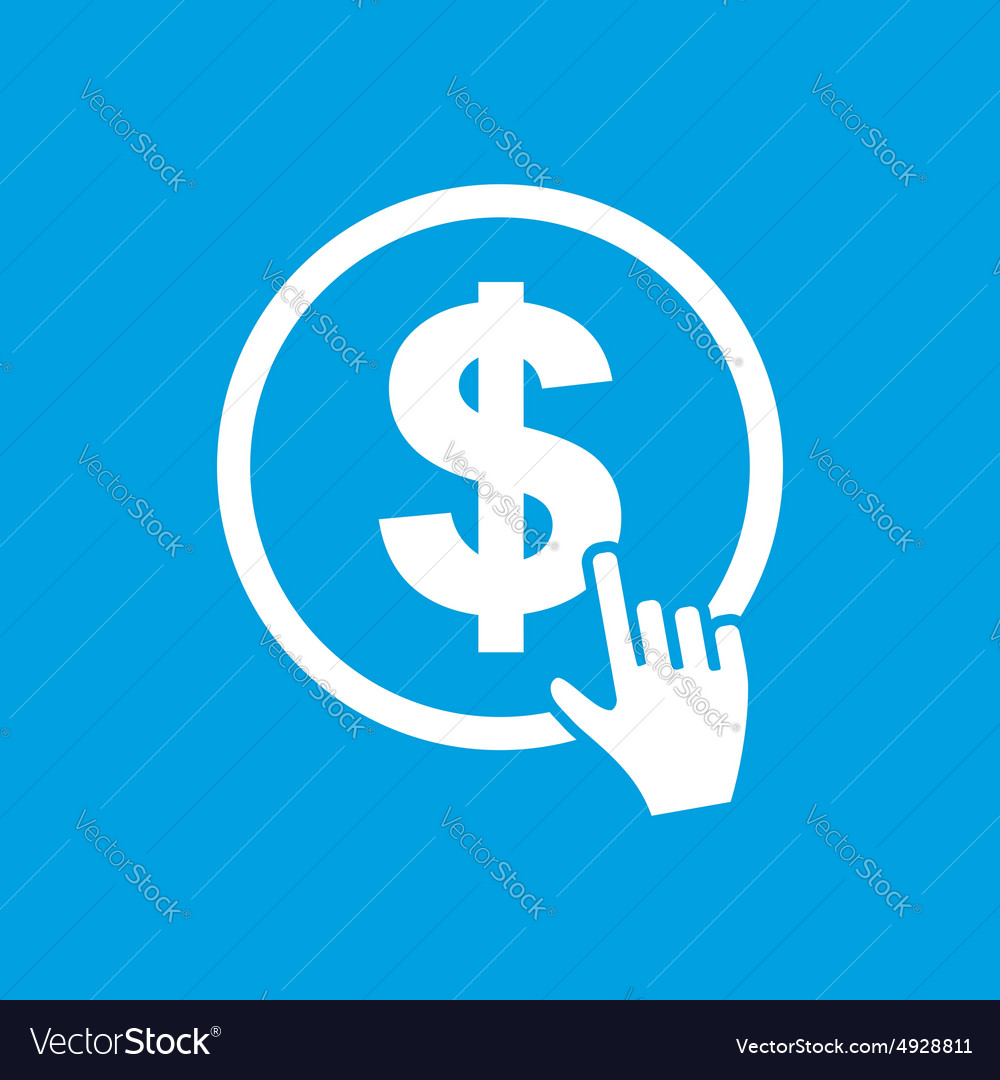 Dollar button icon Royalty Free Vector Image - VectorStock