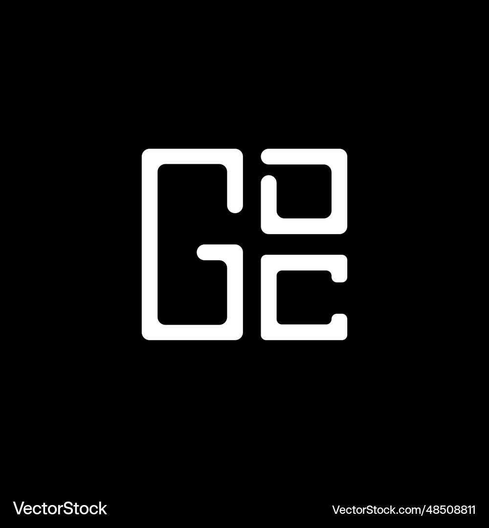 Gdc letter logo design simple and modern Vector Image