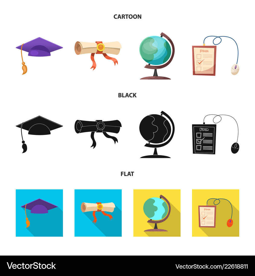 Isolated object of education and learning logo Vector Image