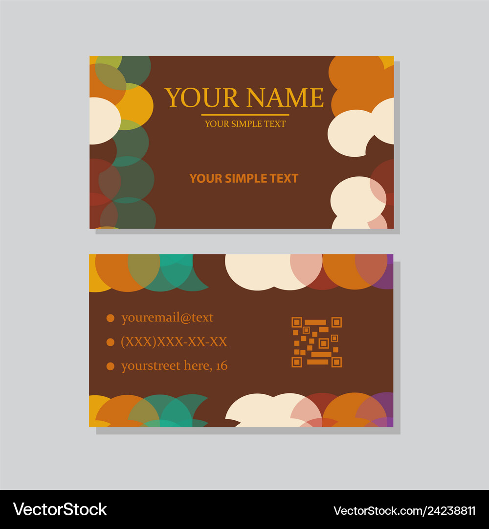 Modern simple light business card template Vector Image