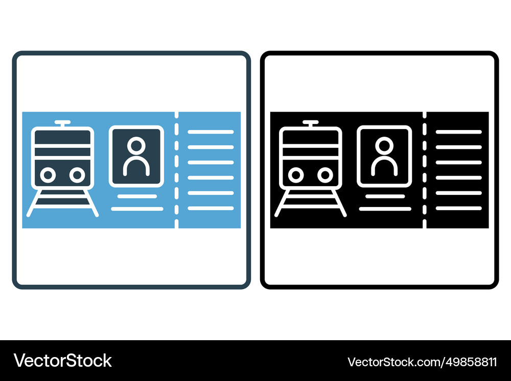Train ticket icon icon related to ticket for Vector Image
