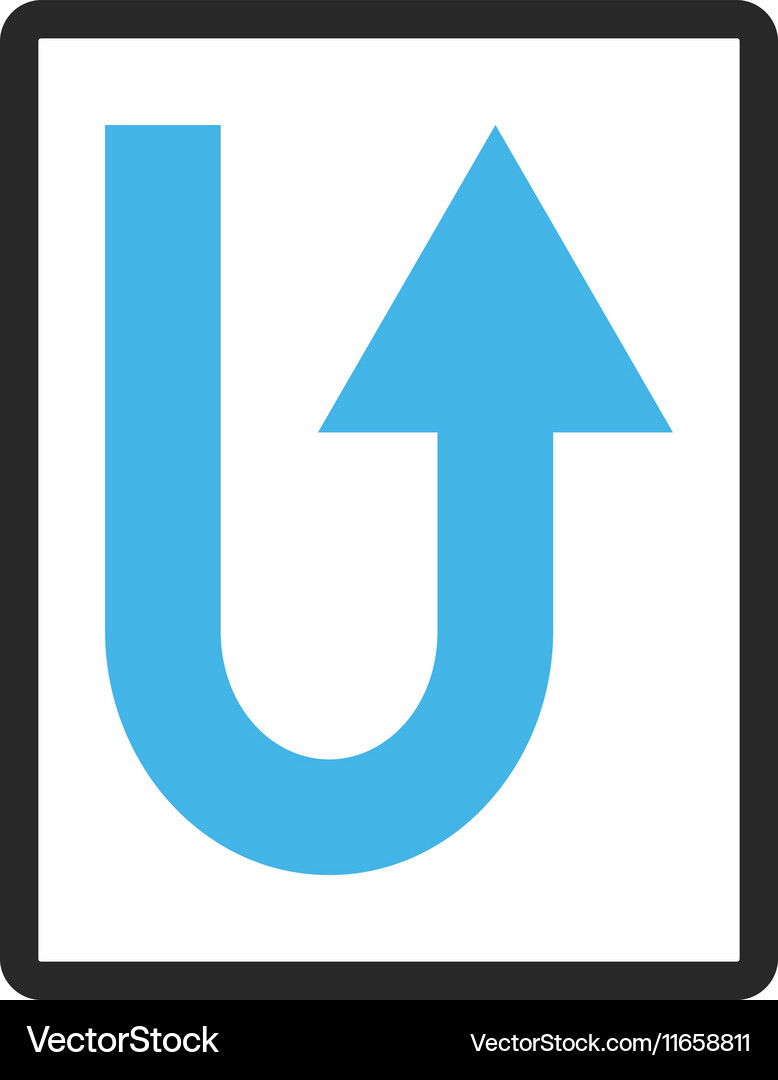 Turn Forward Framed Icon Royalty Free Vector Image