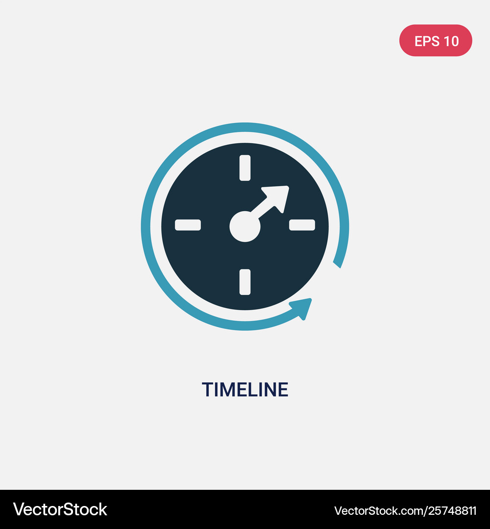 Two color timeline icon from social media Vector Image