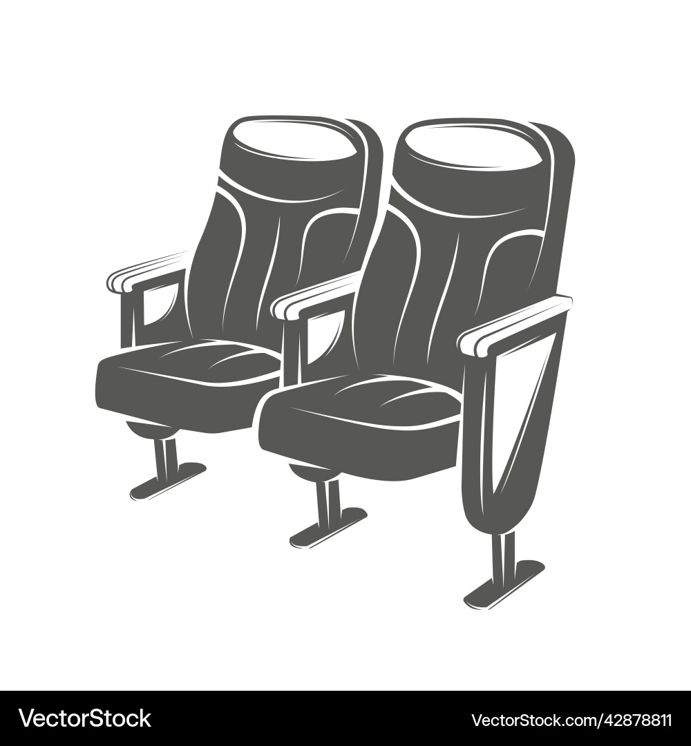 Vintage theater seat Royalty Free Vector Image