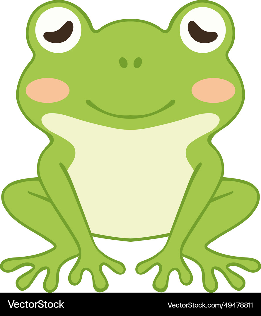 Young frog sitting Royalty Free Vector Image - VectorStock
