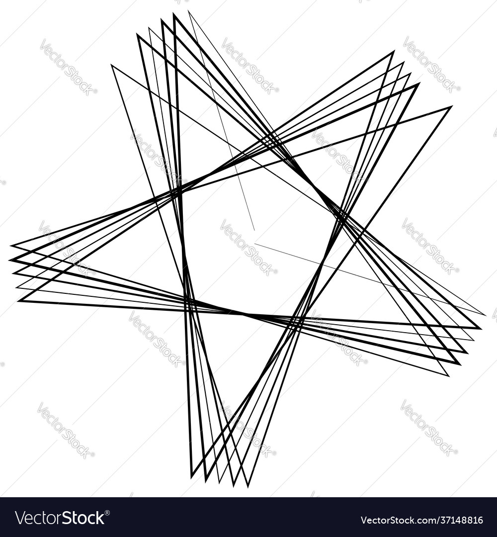 Abstract edgy geometric line art angular random Vector Image Abstract edgy geometric line art angular random Vector Image