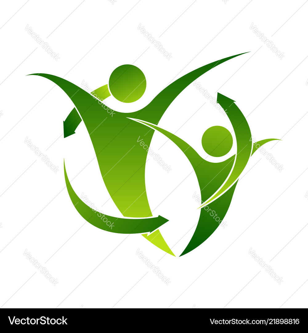 Abstract human or people icon and symbol design Vector Image