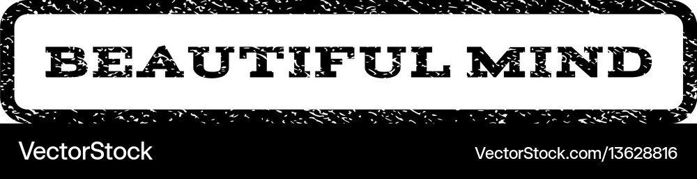 Beautiful mind watermark stamp Royalty Free Vector Image