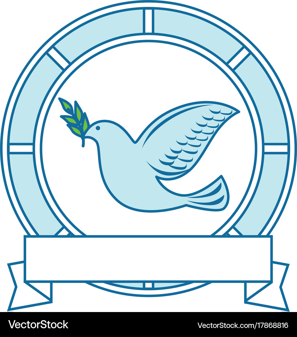 Bird of peace emblem Royalty Free Vector Image