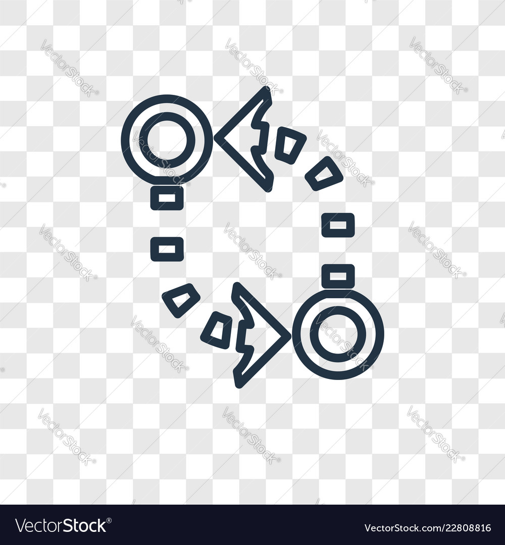 Circuit concept linear icon isolated Royalty Free Vector