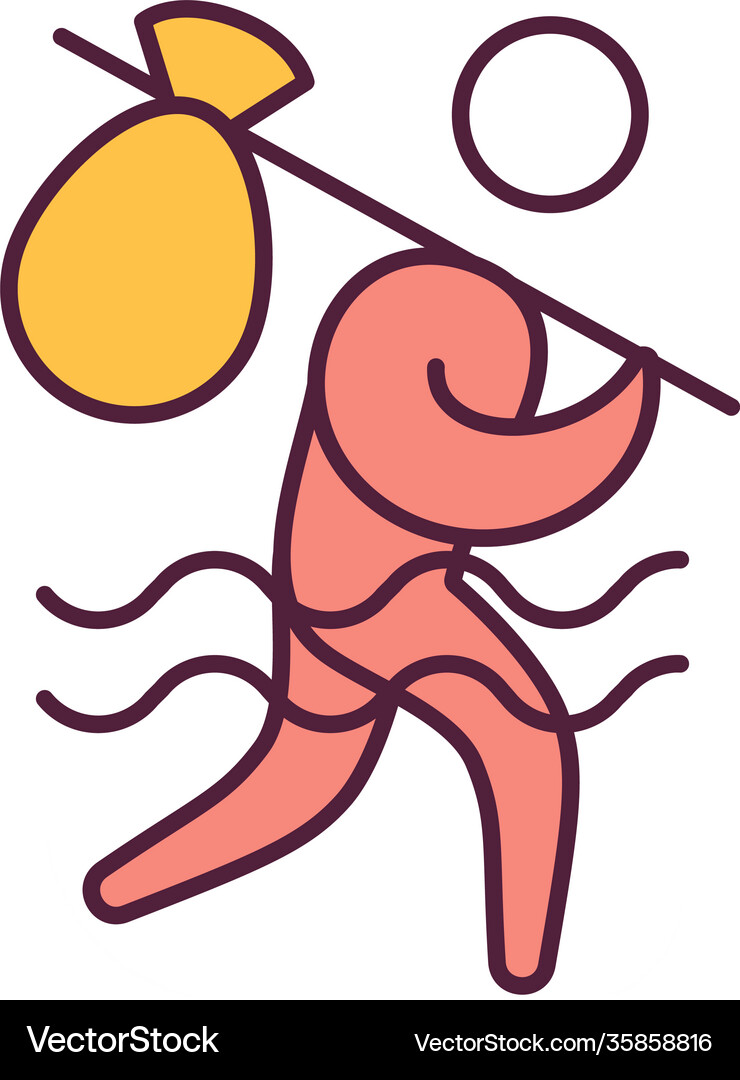 Climate migrants rgb color icon Royalty Free Vector Image