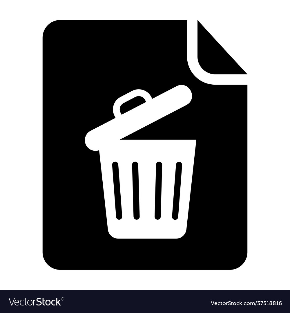 Delete file Royalty Free Vector Image - VectorStock