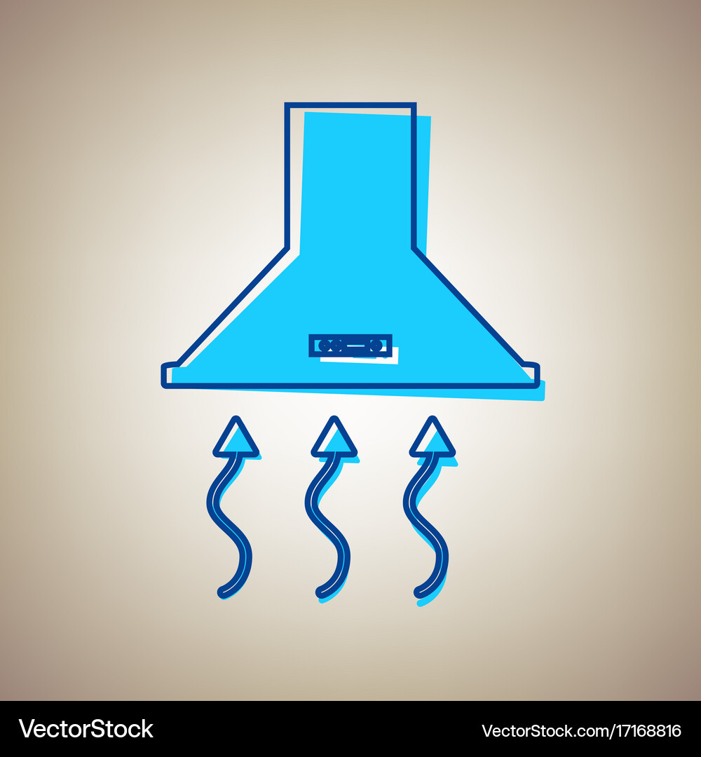 Exhaust hood range kitchen ventilation sign Vector Image