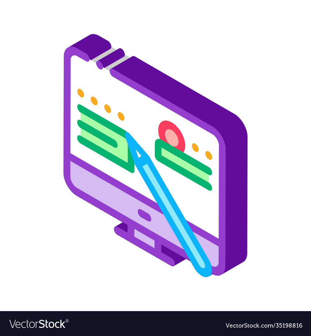 Game development and design isometric icon Vector Image