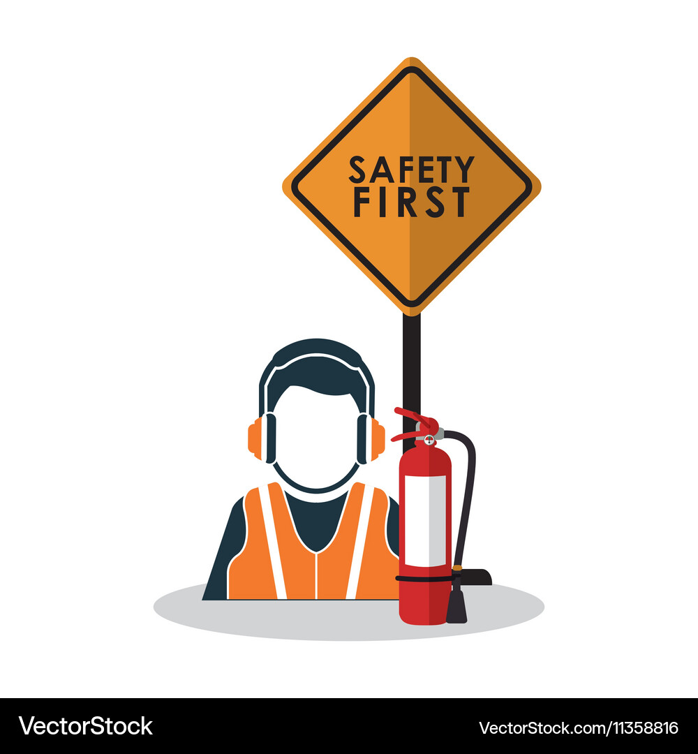 Isolated industrial safety design Royalty Free Vector Image