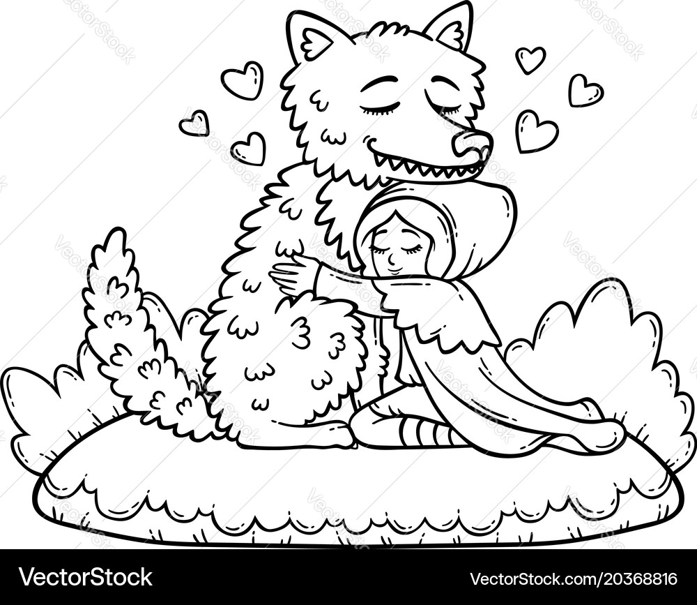 Little red riding hood Royalty Free Vector Image