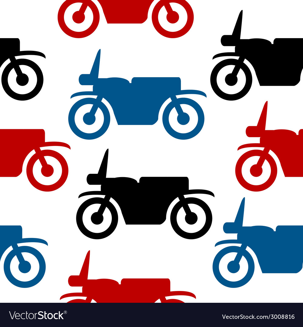 Motorcycle seamless pattern Royalty Free Vector Image