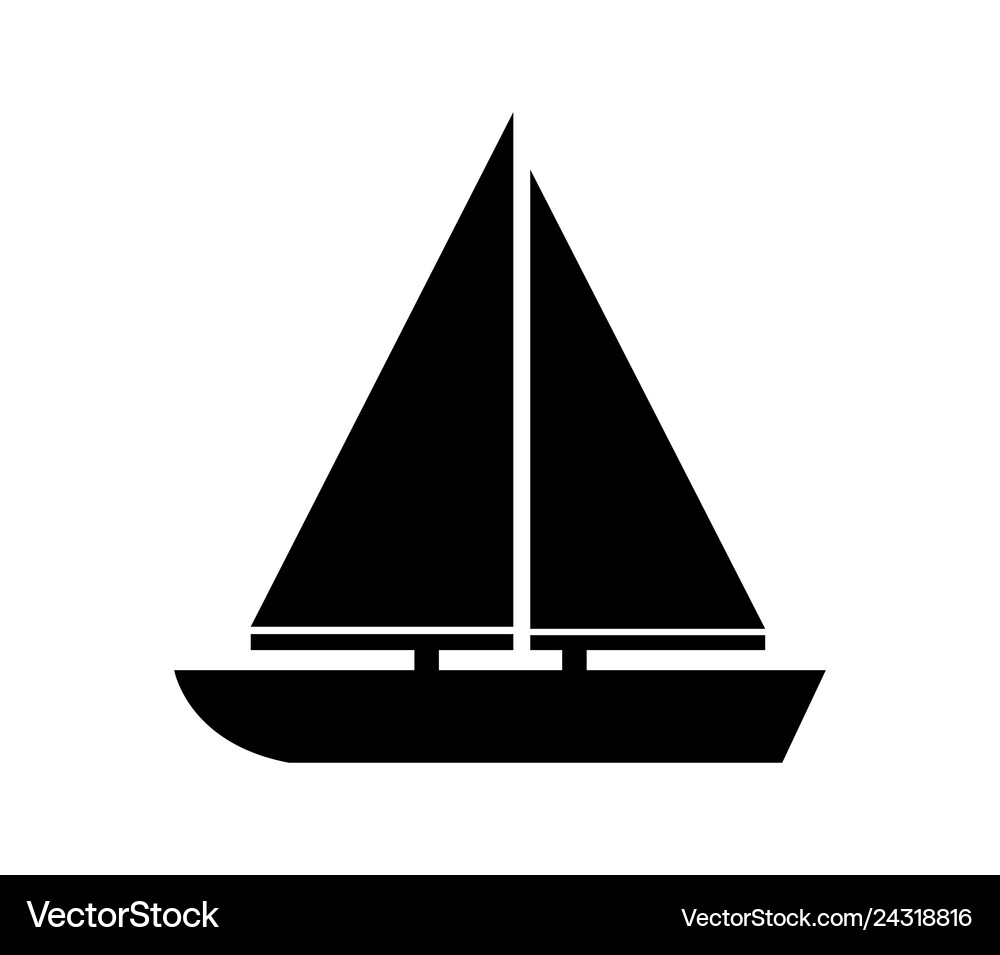 Sailboat icon Royalty Free Vector Image - VectorStock