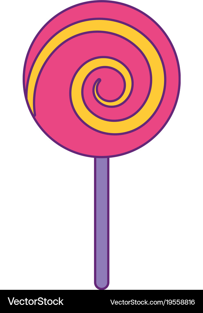 Sweet candy cane swirl round Royalty Free Vector Image