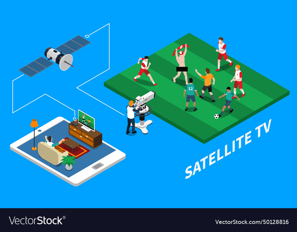 Telecommunication isometric composition Royalty Free Vector Telecommunication isometric composition Royalty Free Vector