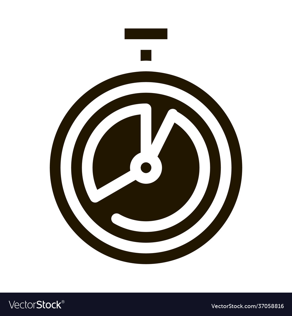 Timer stopwatch icon glyph Royalty Free Vector Image