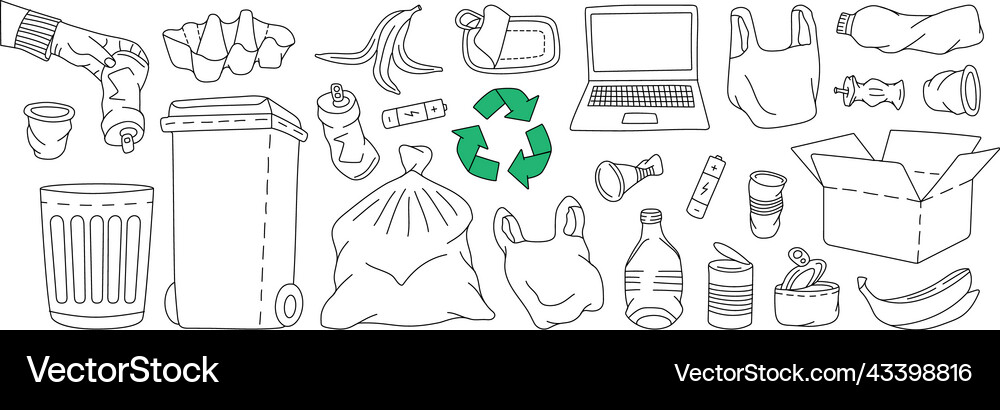 Waste & Recycling Symbols Royalty Free Vector Image