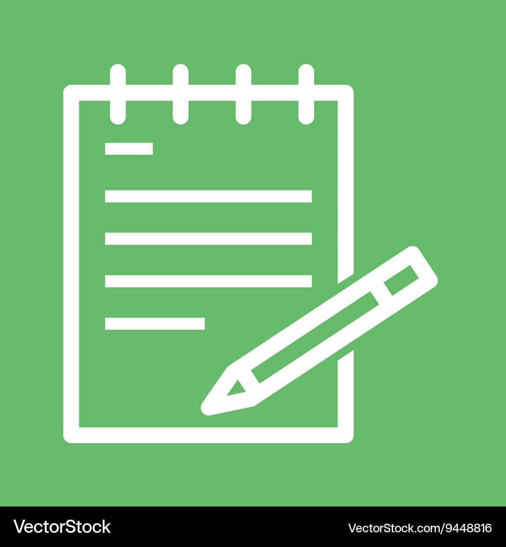 Write notes Royalty Free Vector Image - VectorStock
