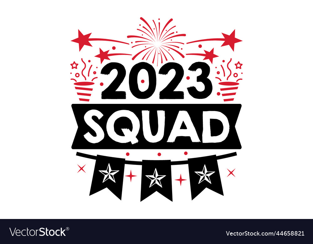 2023 squad Royalty Free Vector Image - VectorStock