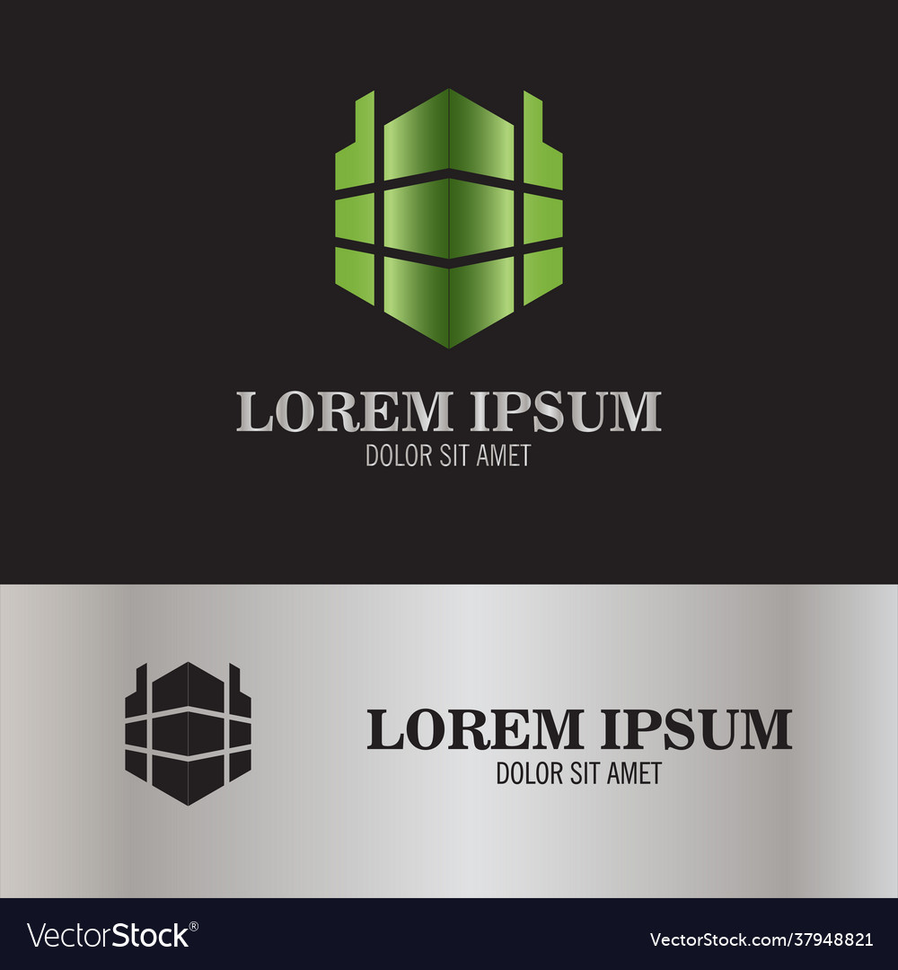 Abstract building logo Royalty Free Vector Image