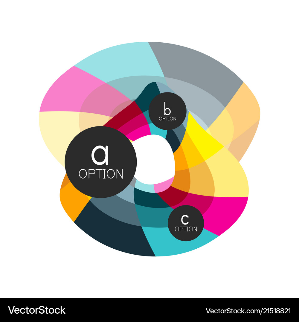 Abstract colorful geometric option infographics Vector Image