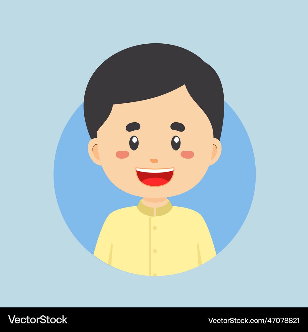 Avatar of a laos character Royalty Free Vector Image