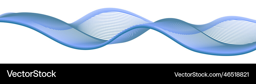 Blue wave swirl swoosh undulate sound Royalty Free Vector