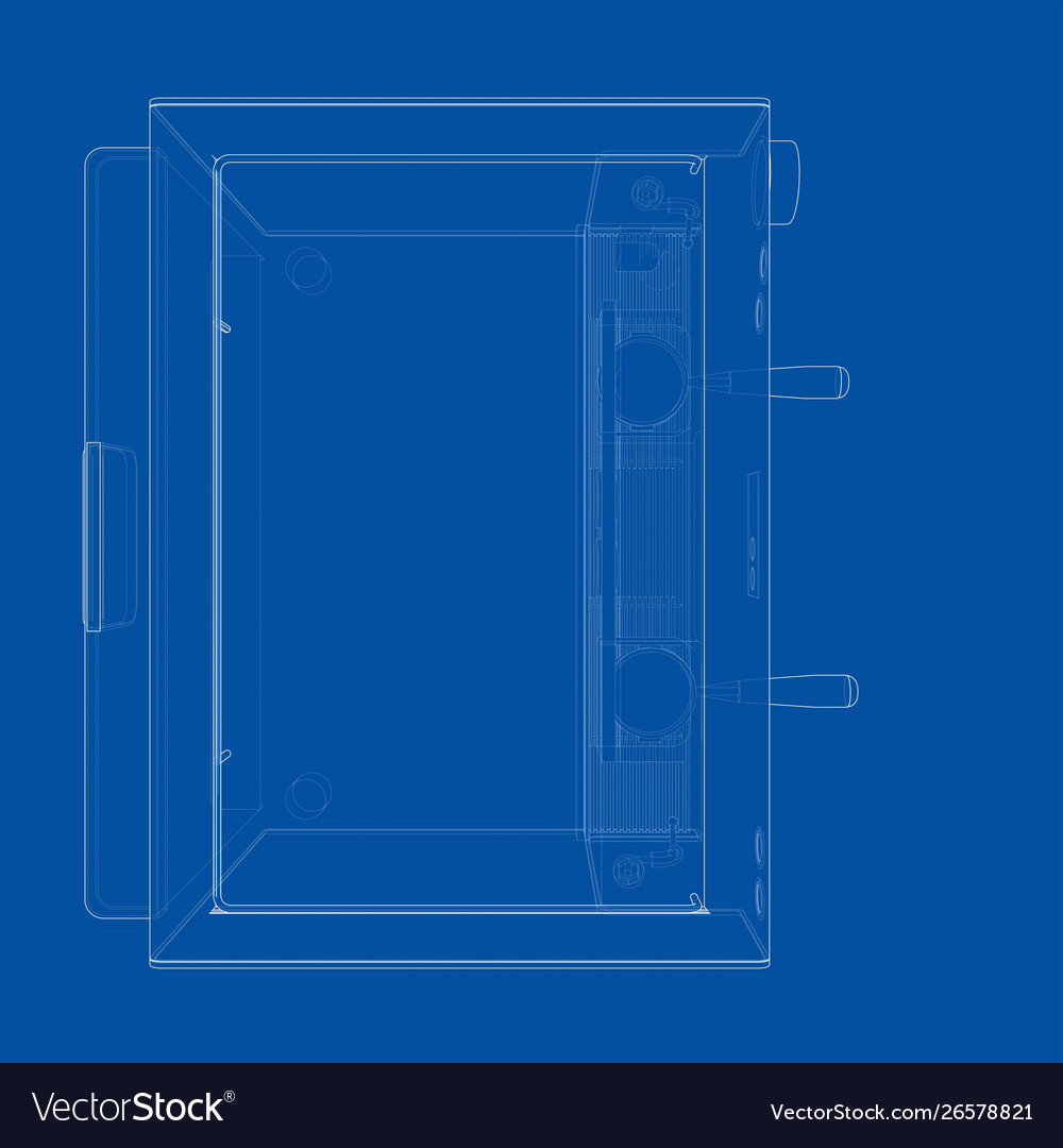 Outline coffee machine Royalty Free Vector Image