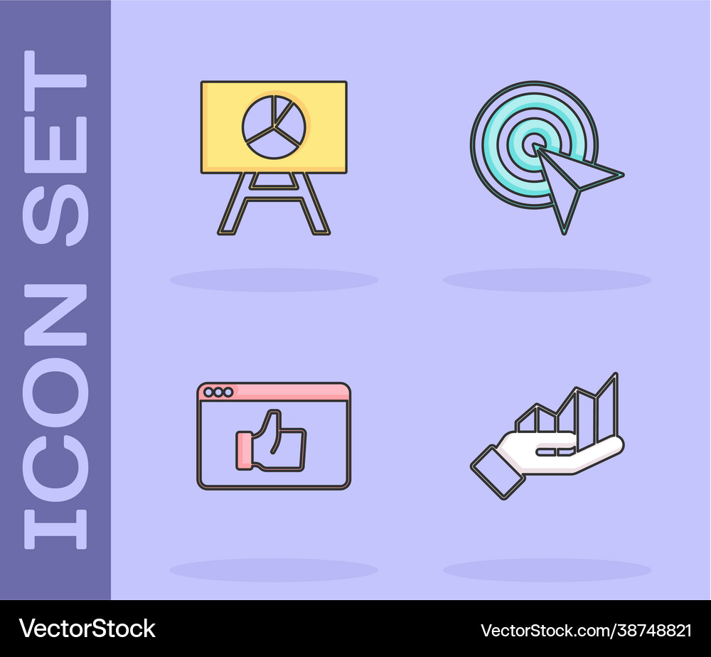 Set pie chart infographic board with customer Vector Image