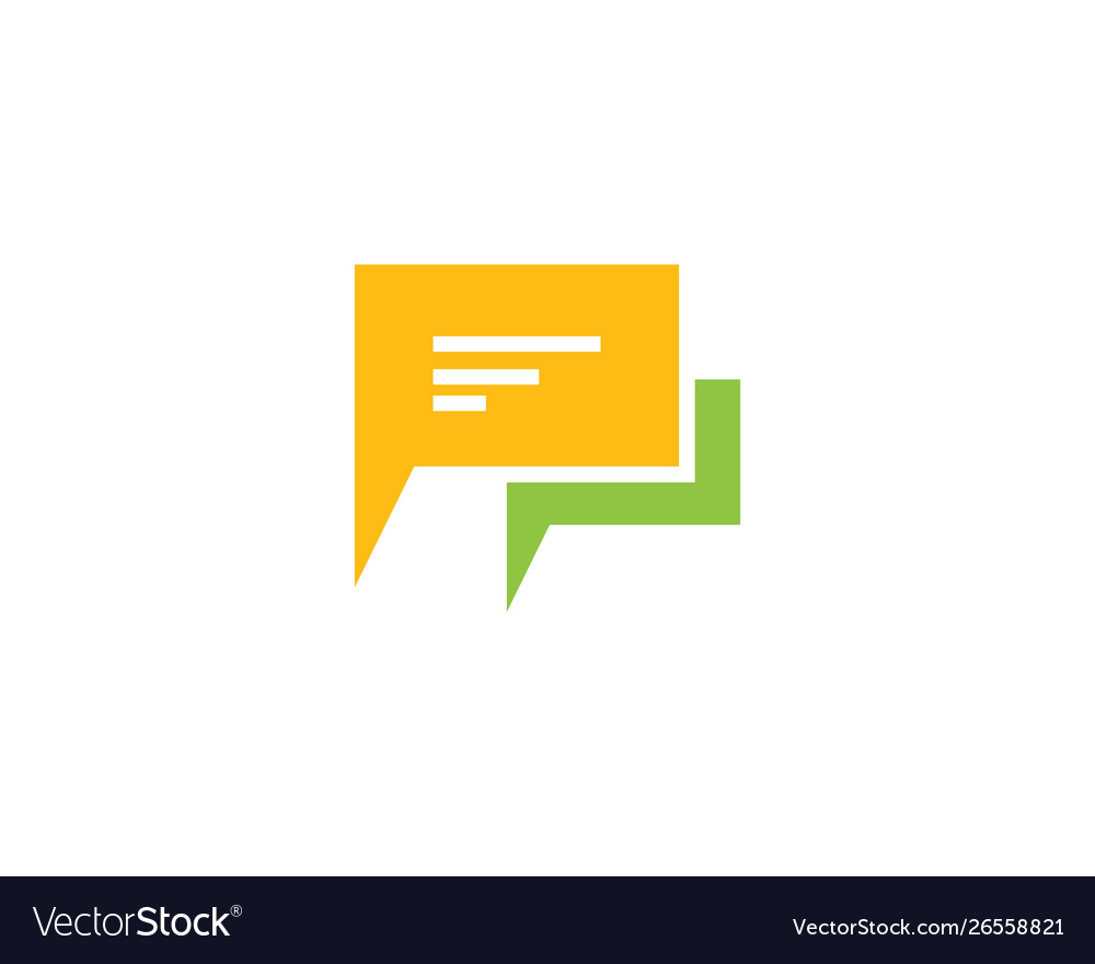 Speech bubble icon logo template Royalty Free Vector Image