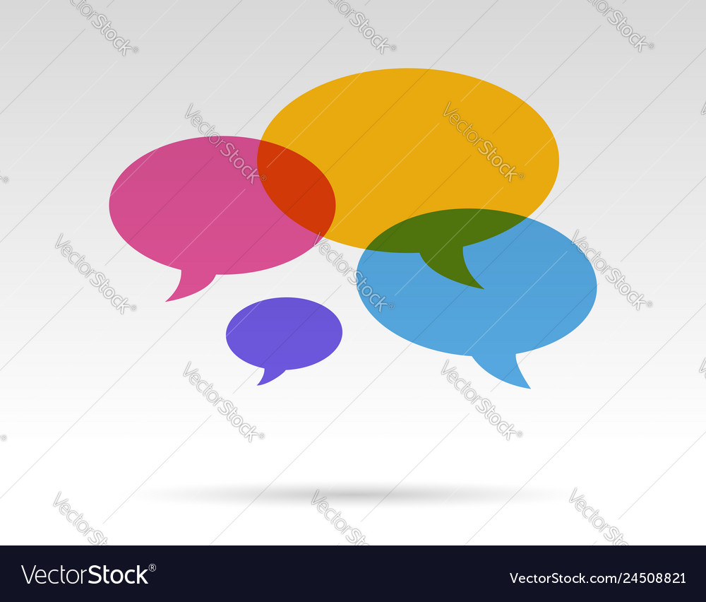 Speech bubbles talk Royalty Free Vector Image - VectorStock