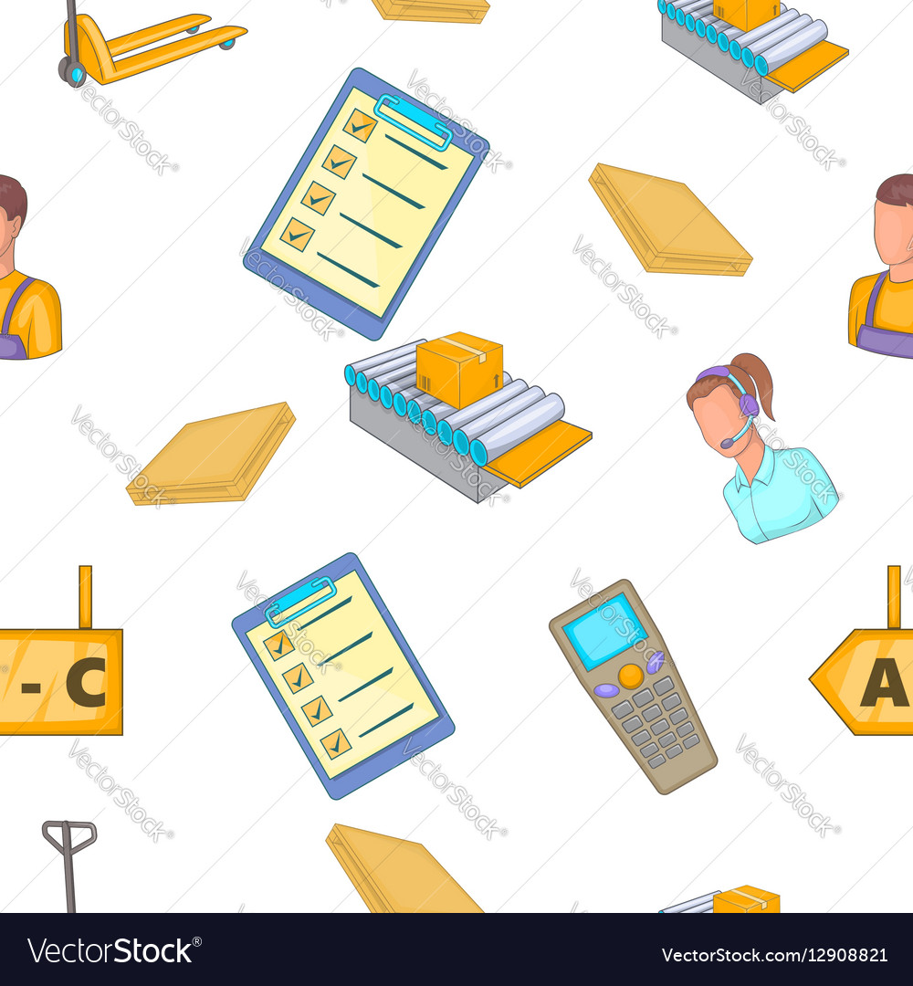 Store pattern cartoon style Royalty Free Vector Image