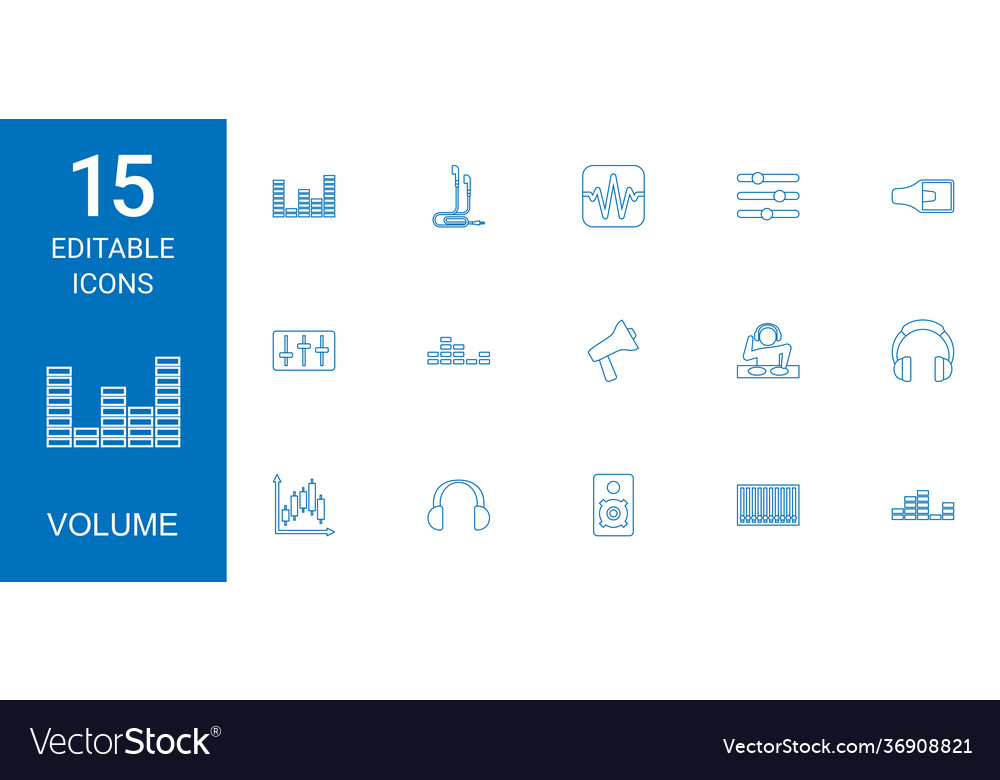 Volumen Icons Lizenzfreies Vektorbild - VectorStock