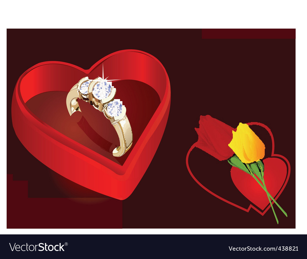 Wedding rings Royalty Free Vector Image - VectorStock